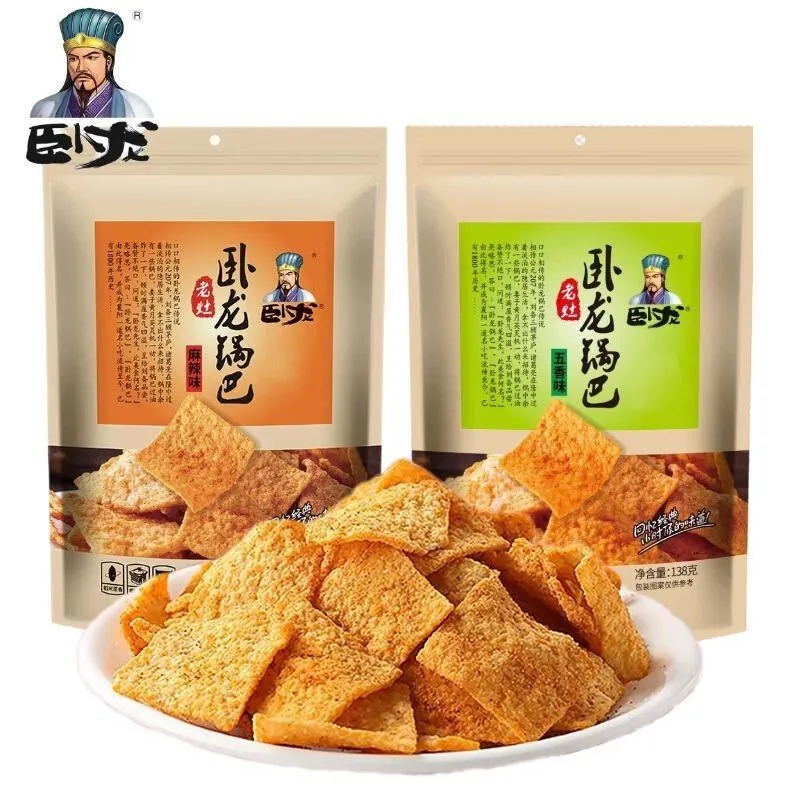 卧龙 老灶锅巴 麻辣味 138g/袋（新老包装随机）