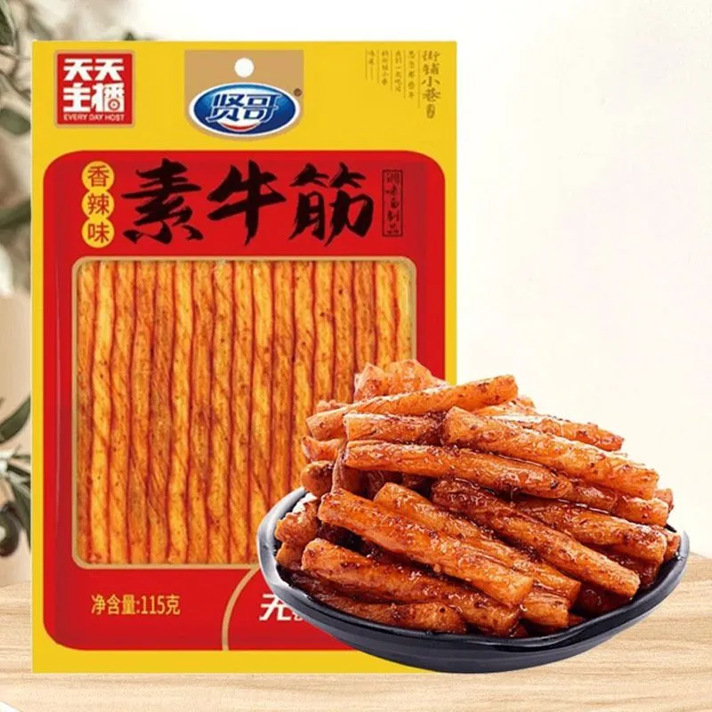 贤哥 香辣素牛筋面制品辣条怀旧休闲零食 115g/袋
